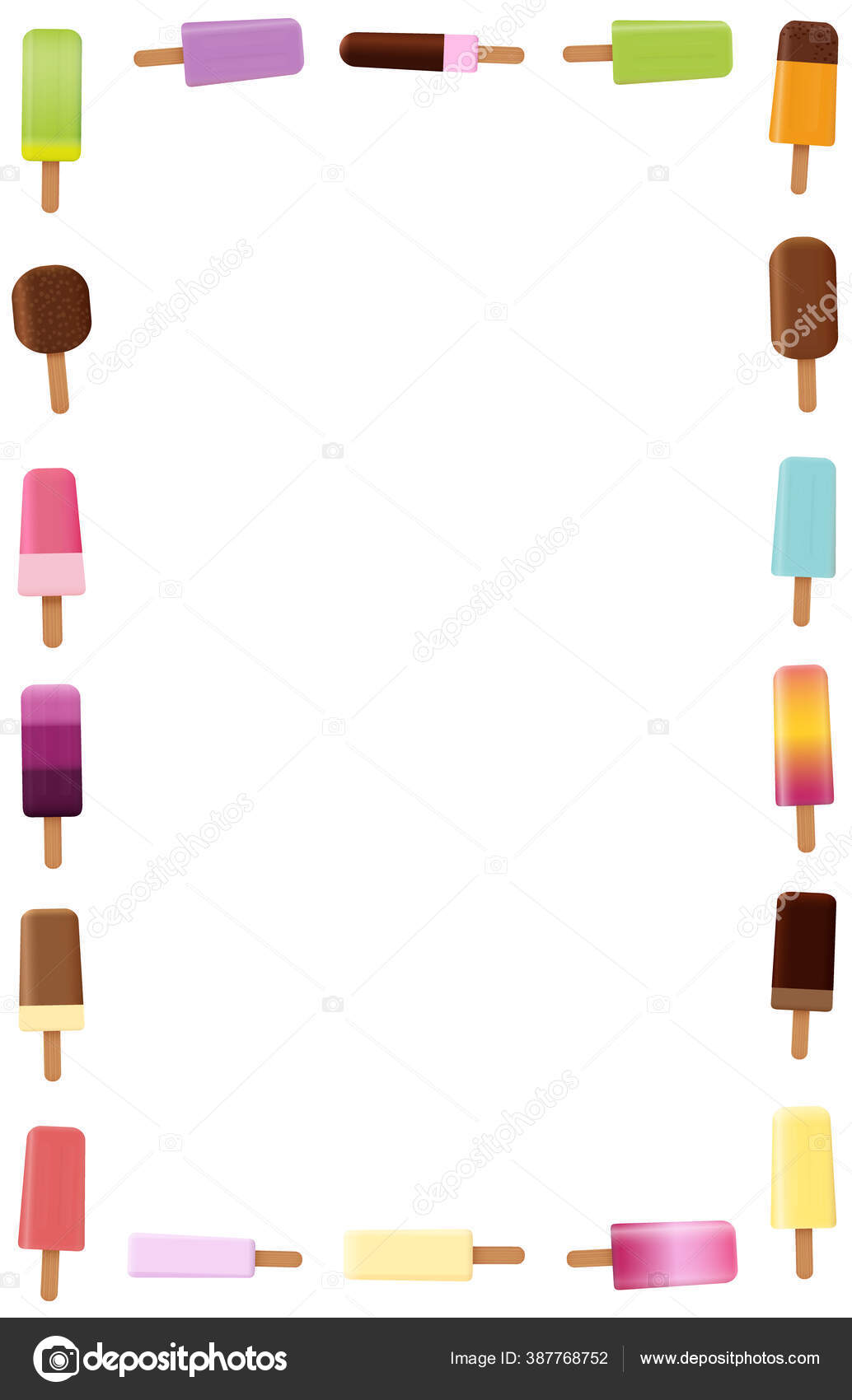 Popsicle Border Clip Art