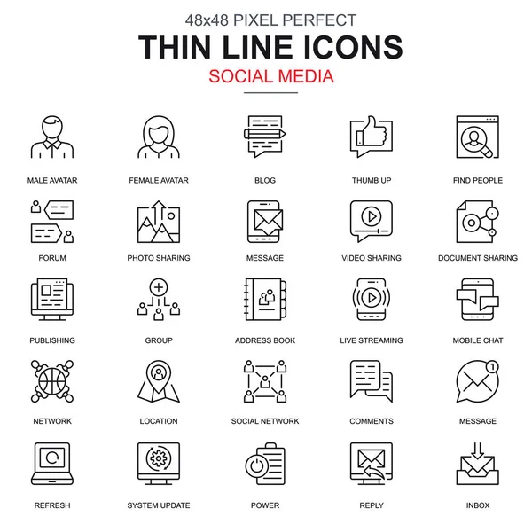 Thin line digital marketing icons — Stock Vector © alexdndz #141023292