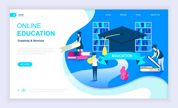 Online Education, Learning Management System Landing Page Template ...