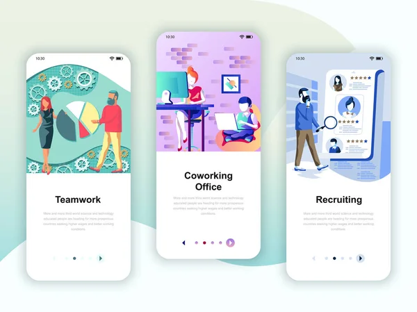 Set Onboarding Screens User Interface Kit Seo Data Analysis Analytics Stock Vector Image by ...