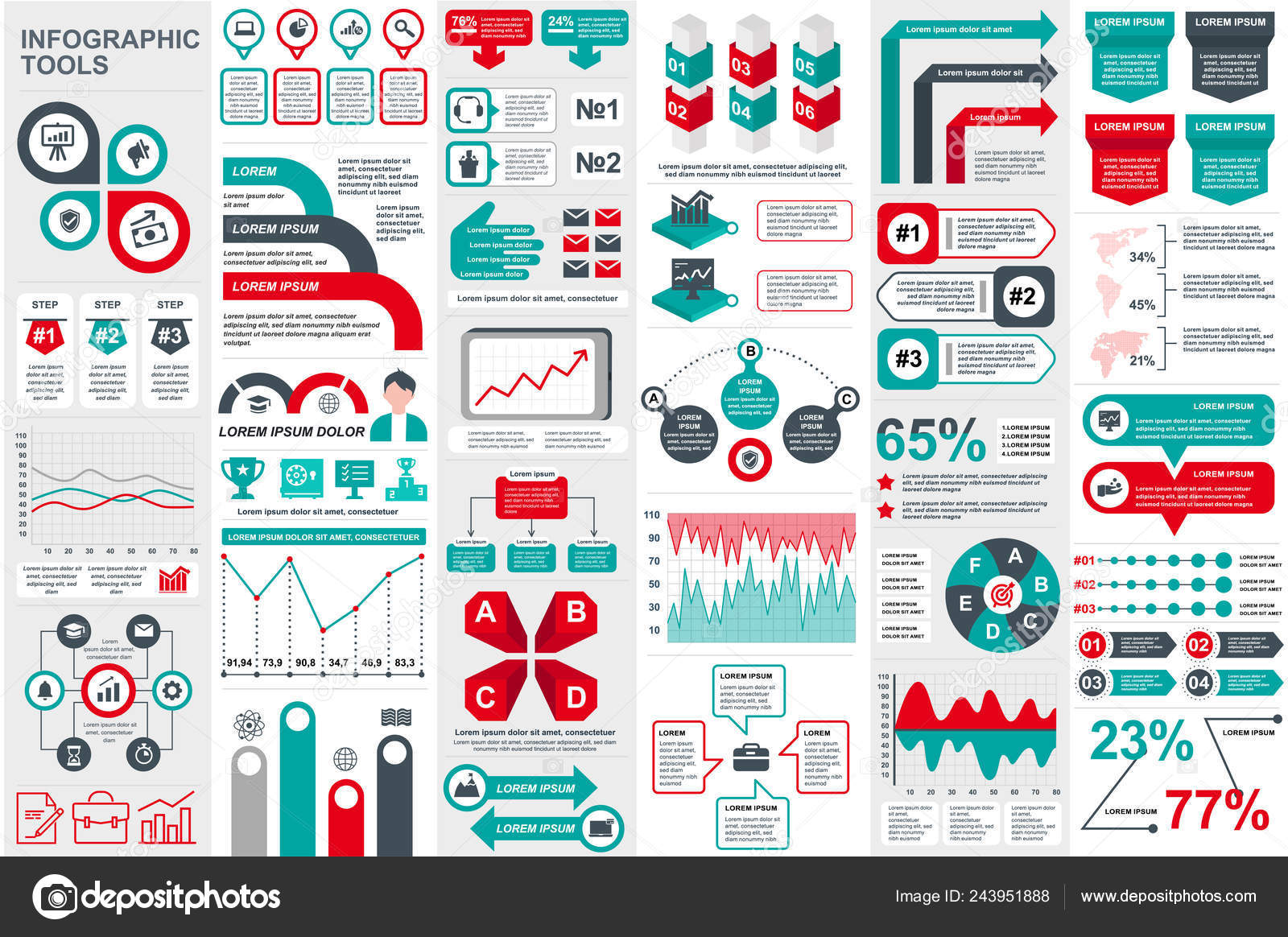 Infographic Elements Data Visualization Vector Design Template Can Used ...