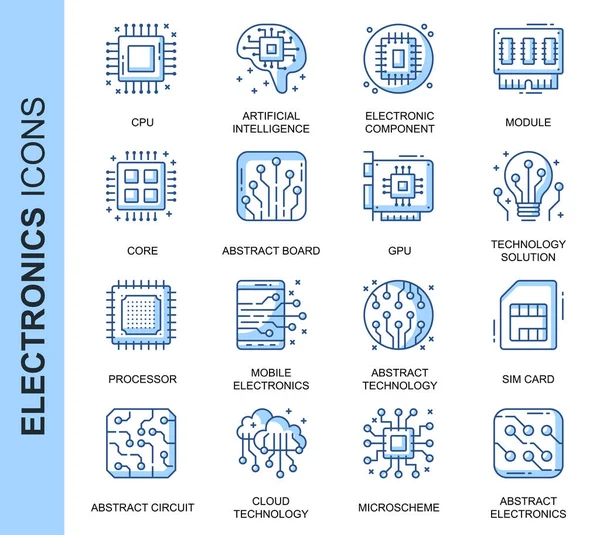 Line Electronics Icons Stock Vector Image by ©davooda #121448630