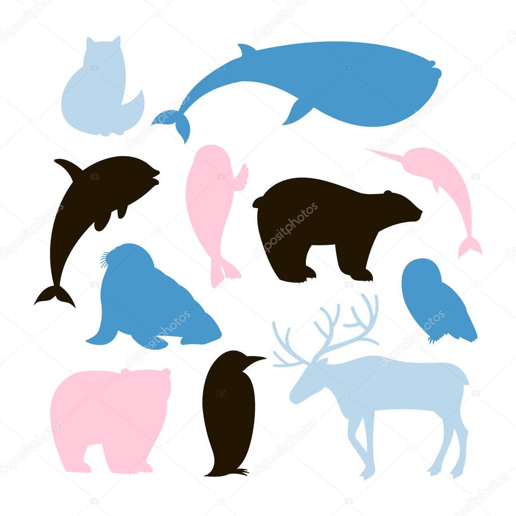 Colecci n de siluetas de animales rticos 2024