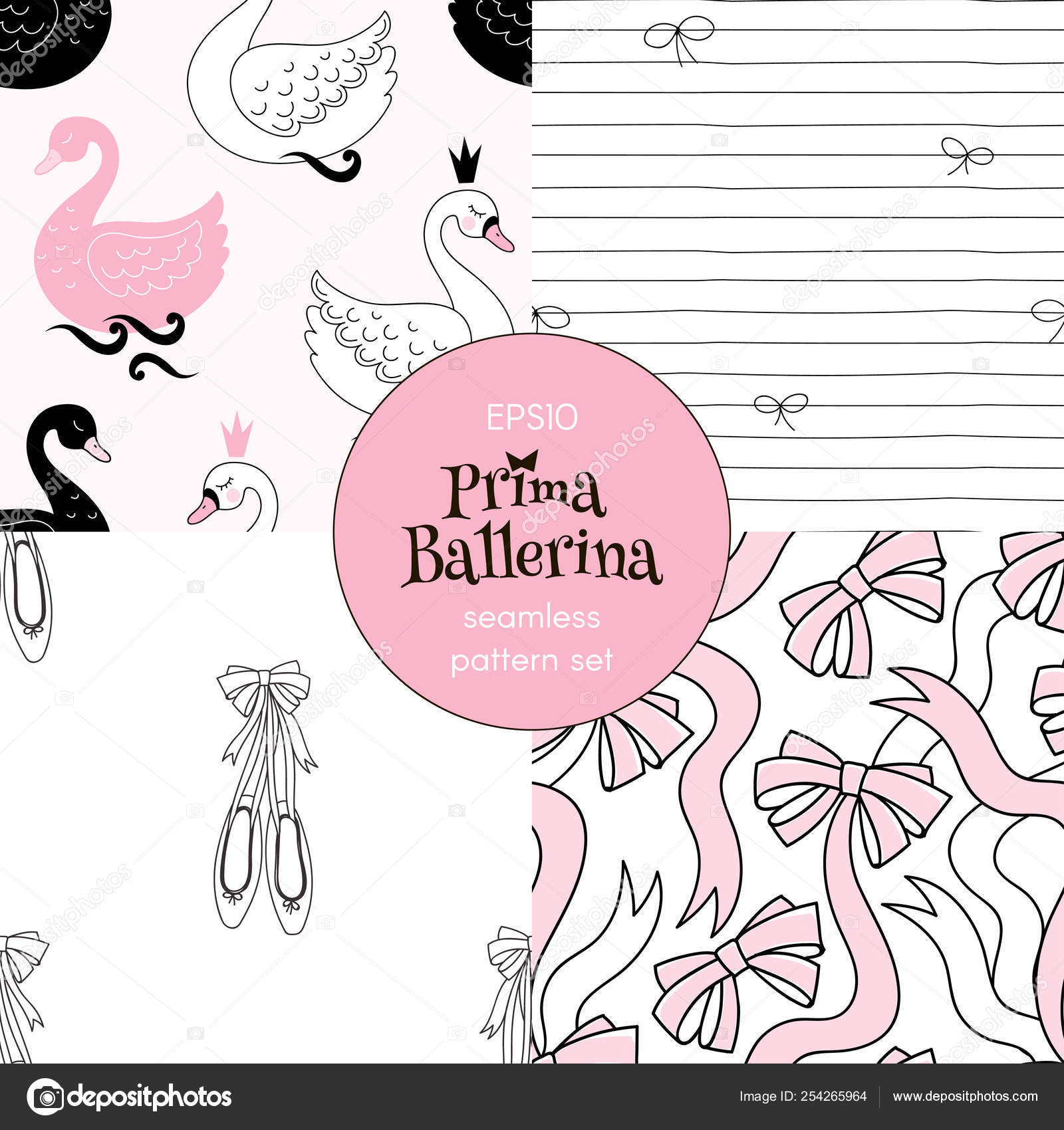 Ballet themed seamless backgrounds set. Stock Vector Image by ©olga ...