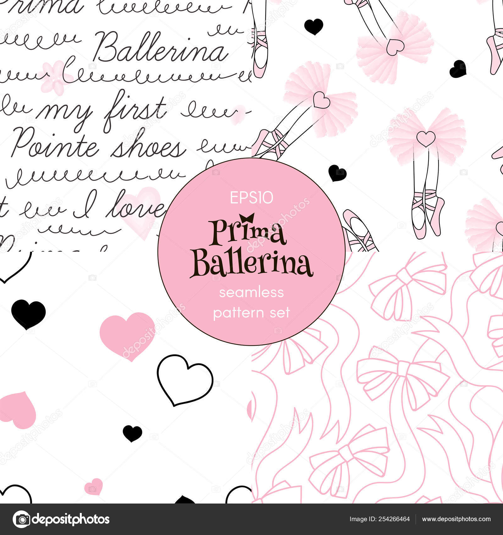 Ballet themed seamless backgrounds set. Stock Vector Image by ©olga ...