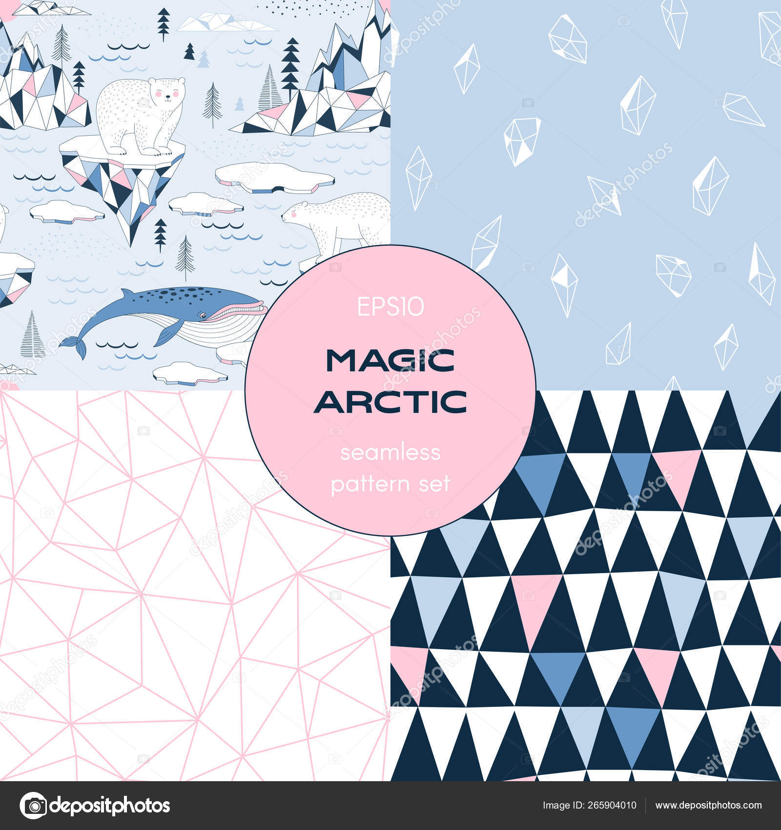 Arctic pattern set. Stock Vector Image by ©olga.angelloz #265904010