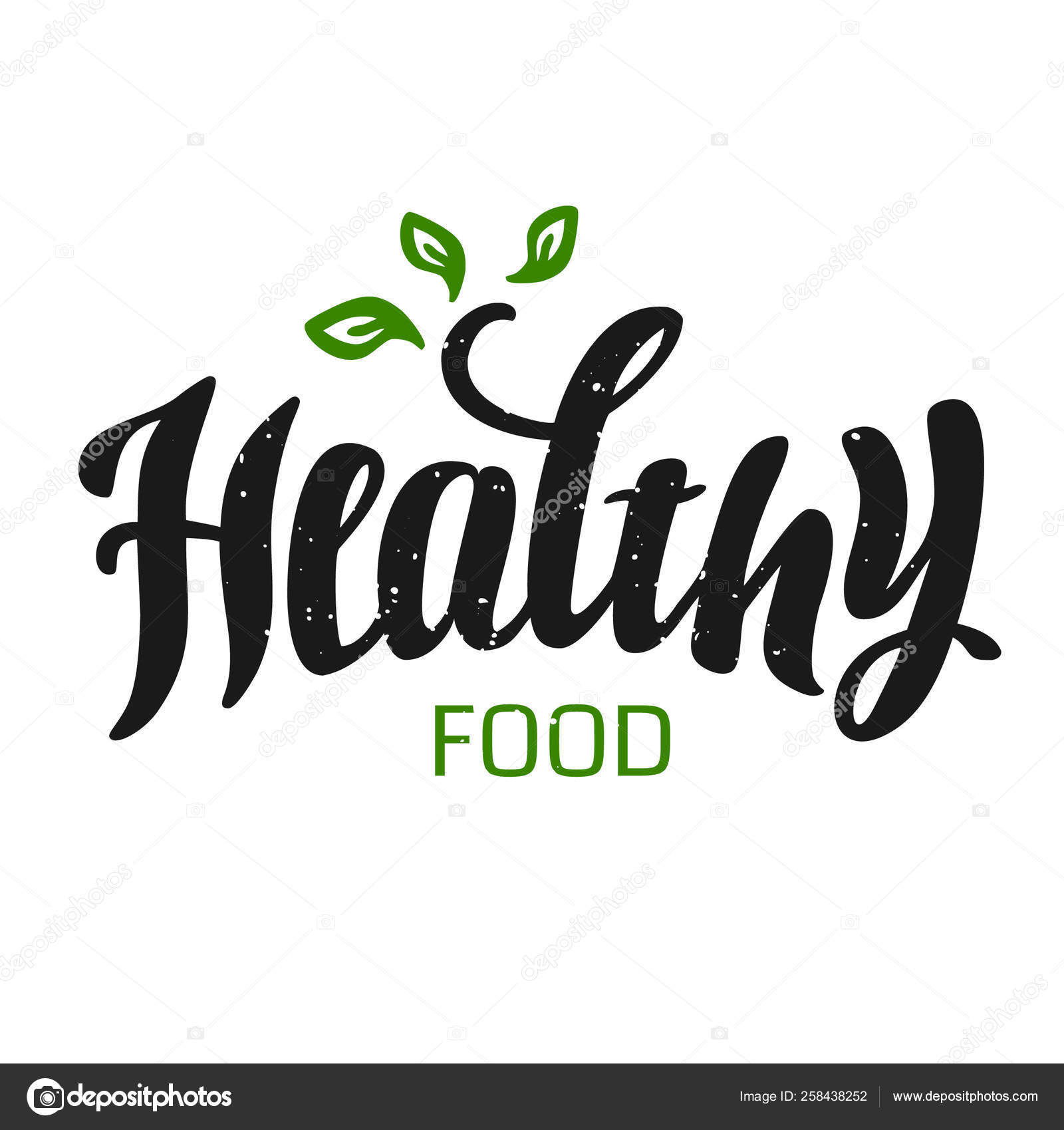 Estilo Vida Saludable Logotipo Dibujado Mano Ilustración Vectorial ...