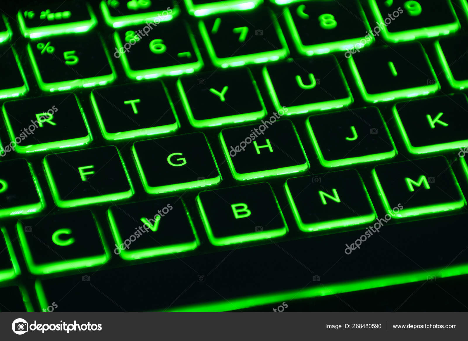 Close-up of a backlit gaming keyboard. — Stock Photo © albertolpzphoto ...