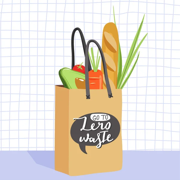 Zero waste concept. Eco bag with vegetables for eco friendly living ...