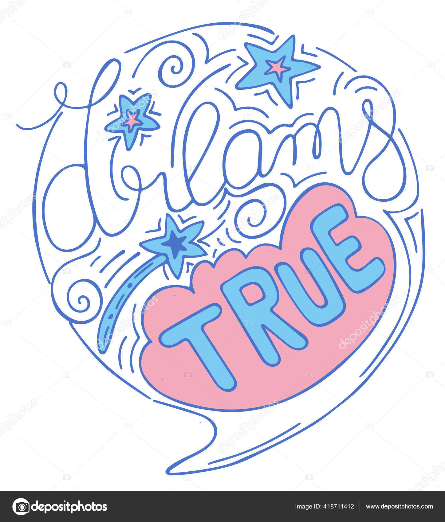 Huruf Vektor Yang Sangat Baik Mimpi Yang Benar Ilustrasi Vektor Vektor ...