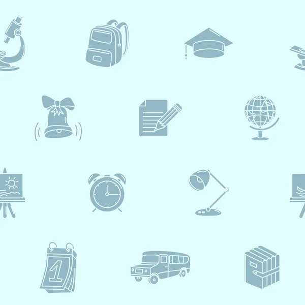 School Vector Color Background Seamless Pattern Education Accessories ...