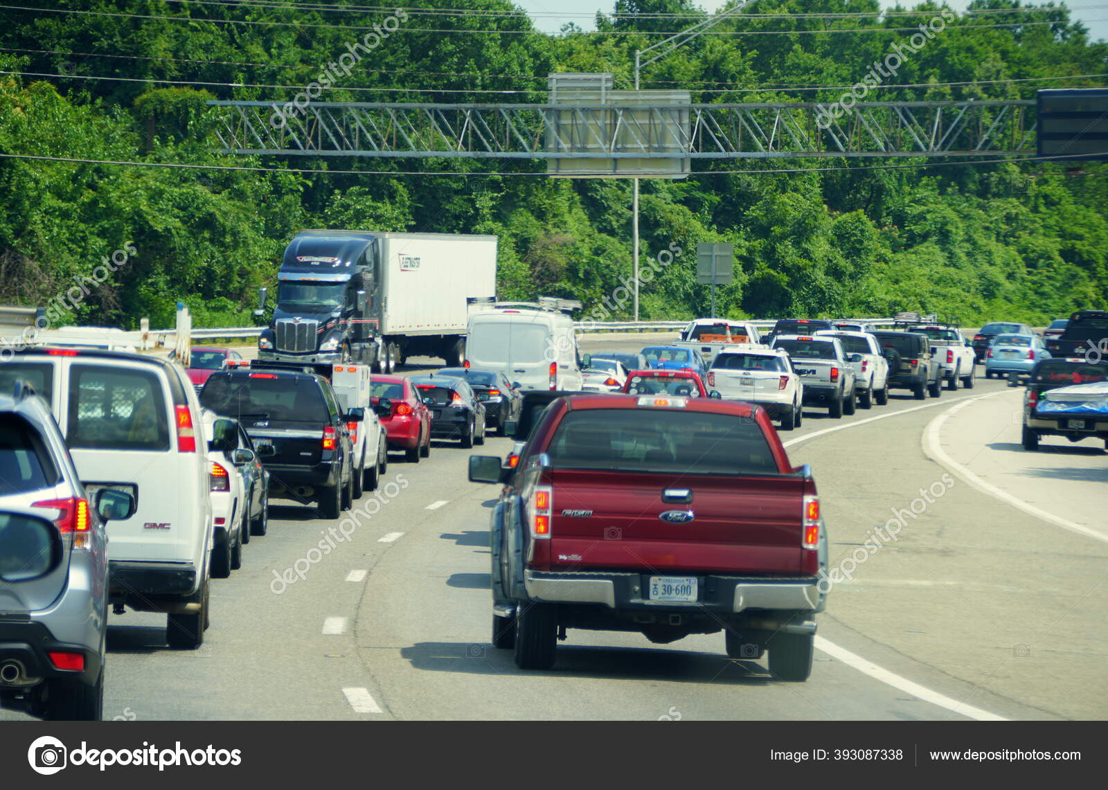 Virginia June 2020 Heavy Traffic Chesapeake Bay Bridge Tunnel – Stock ...