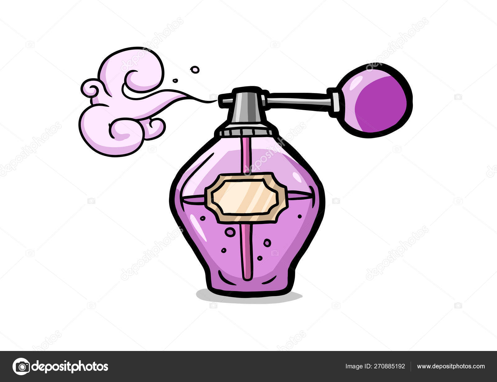 Putting On Perfume Cartoon