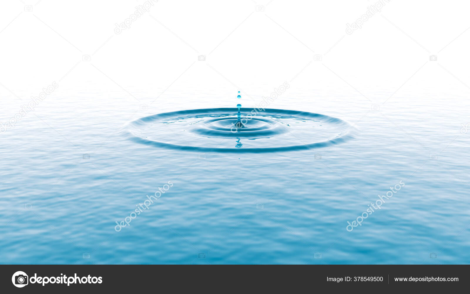 Water Drop Splash Effect Wavy Water Realistic Rendering Stock Photo by ...