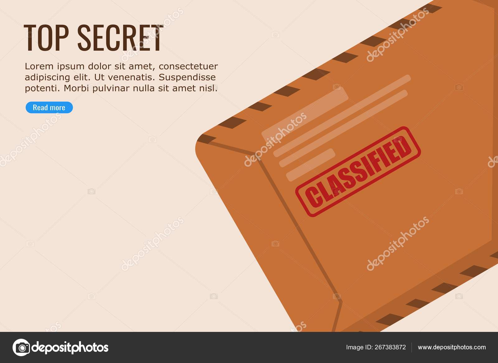 Flat Design Vector of a Classified Files Stock Vector Image by ...
