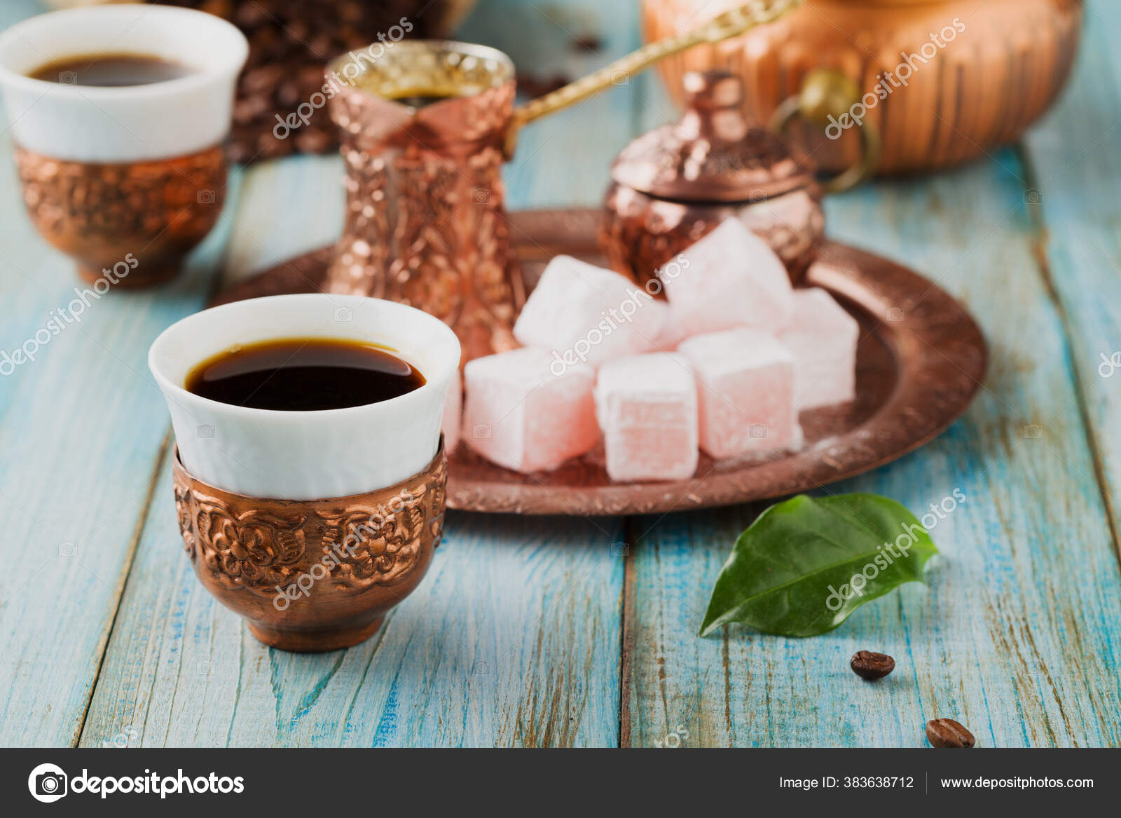 Traditionally Brewed Turkish Coffee Specified Original Containers ...