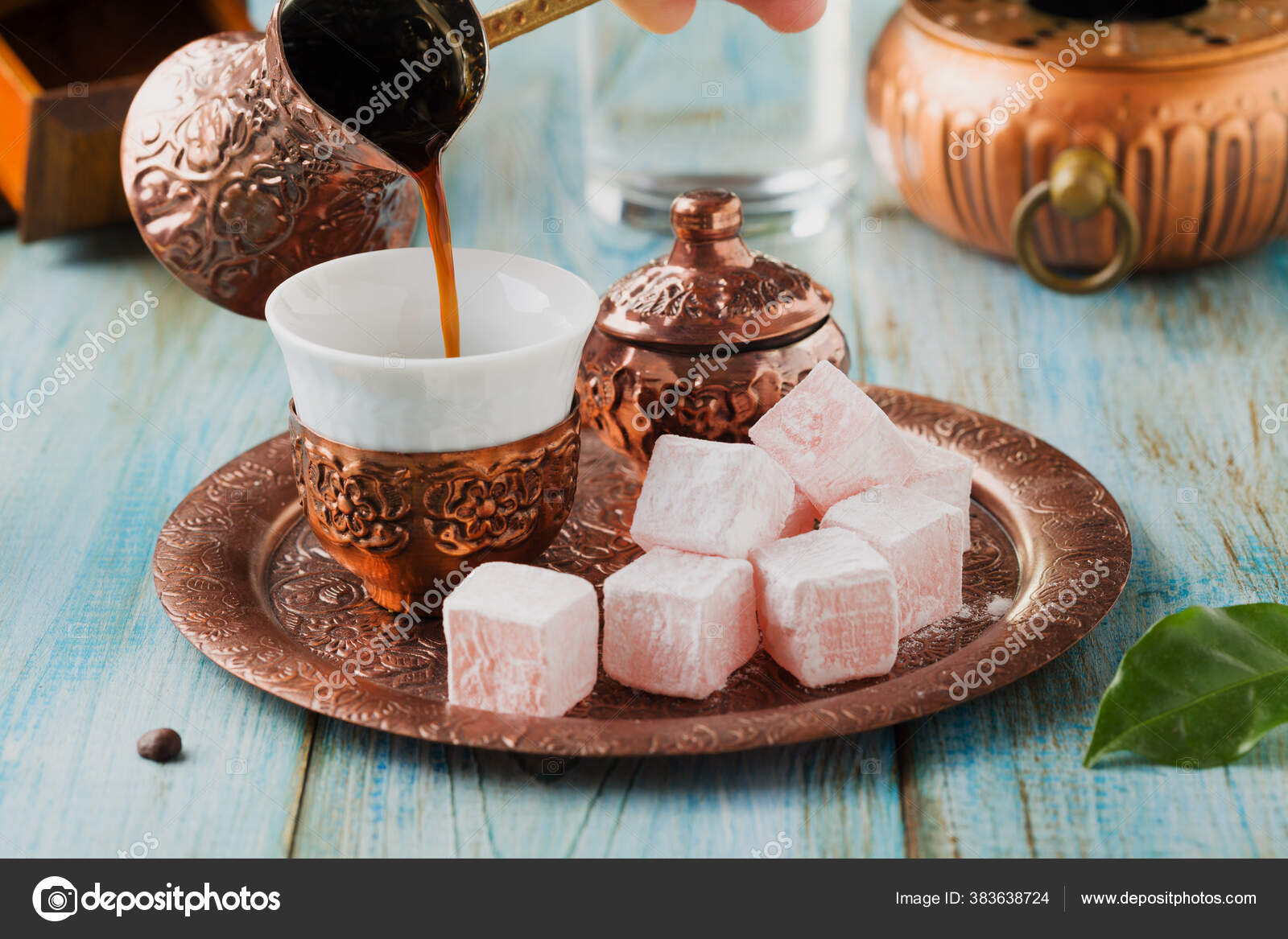 Traditionally Brewed Turkish Coffee Specified Original Containers ...