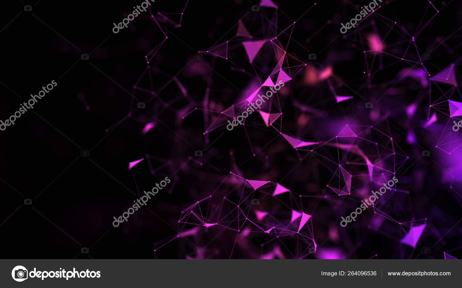 Music colorful abstract background. Plexus effect. Particles background with connecting dots and ...