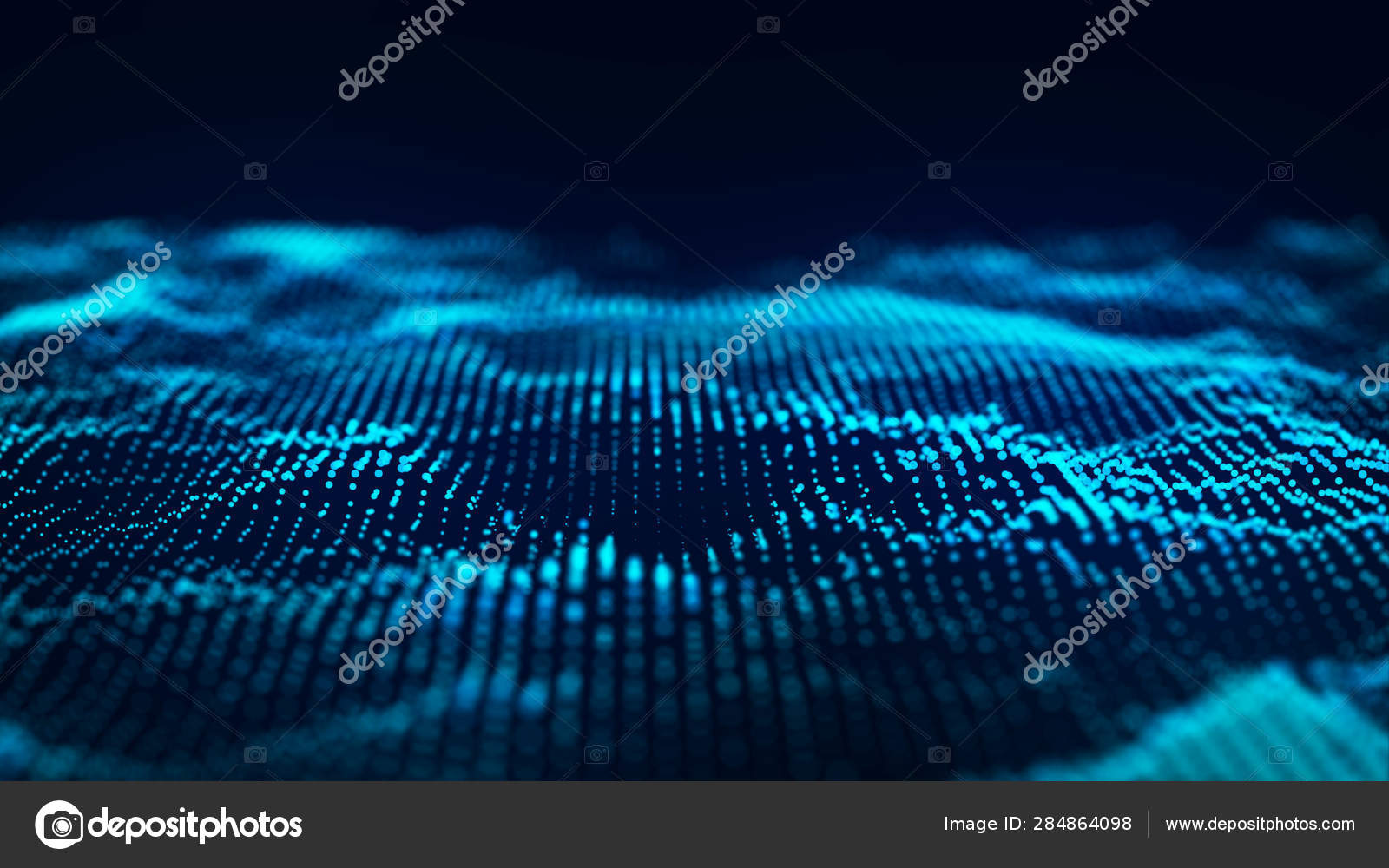 Fondo de tecnología informática azul. Visualización de macrodatos ...