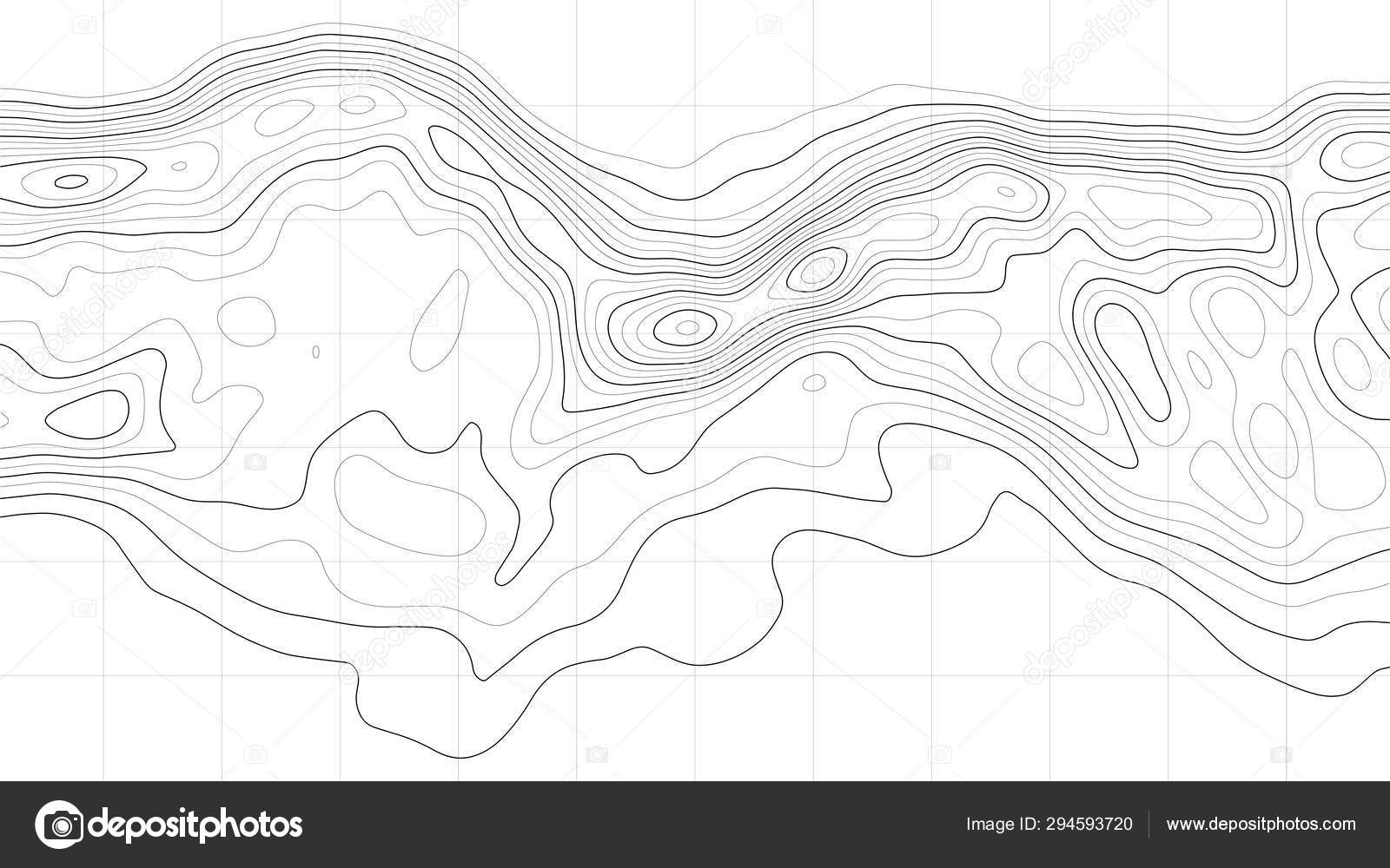 Topografi karta bakgrund. Vektor geografisk kontur karta. vektor av ...