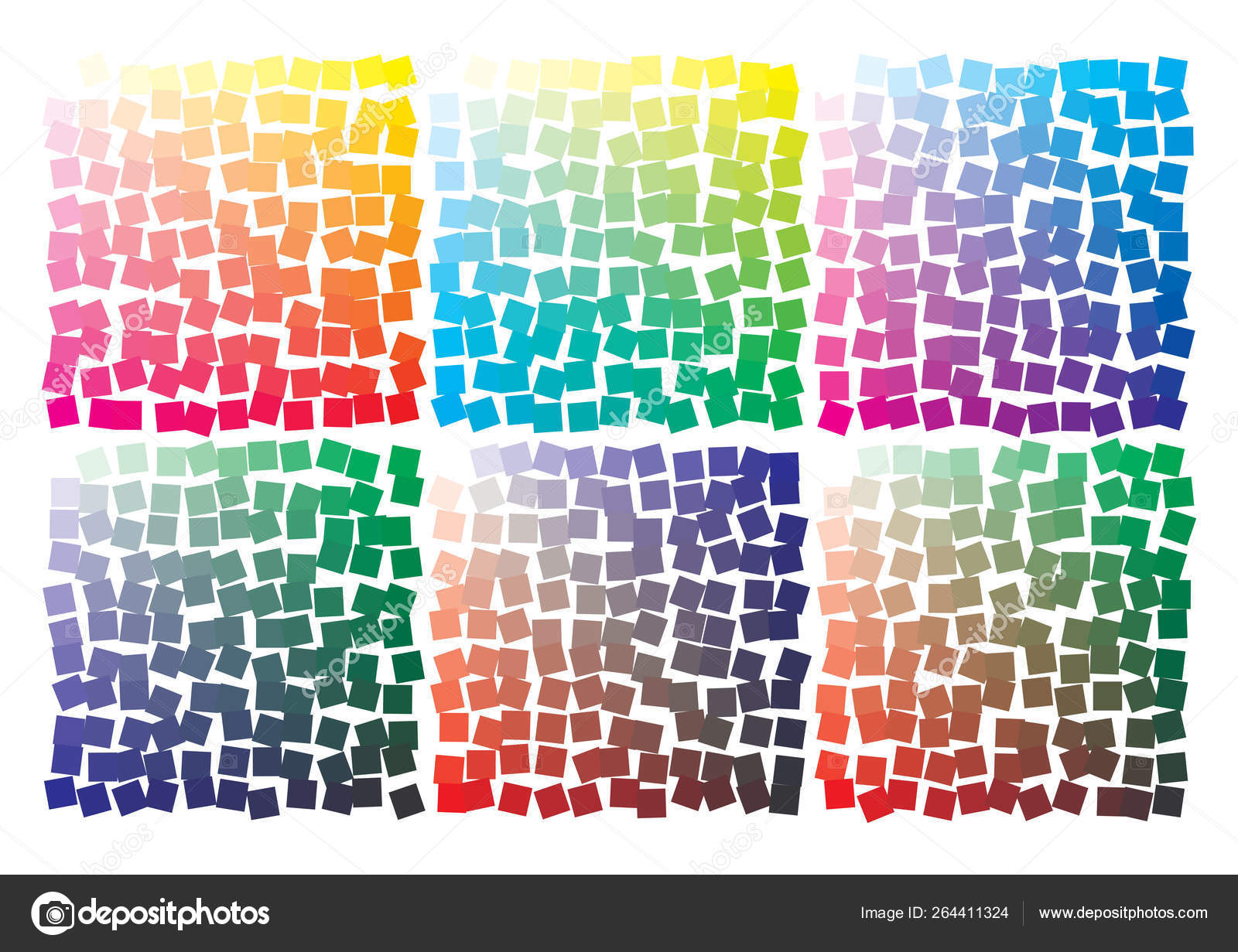 Vector color palette on A4 format, paper size 297 x 210 mm. Details ...