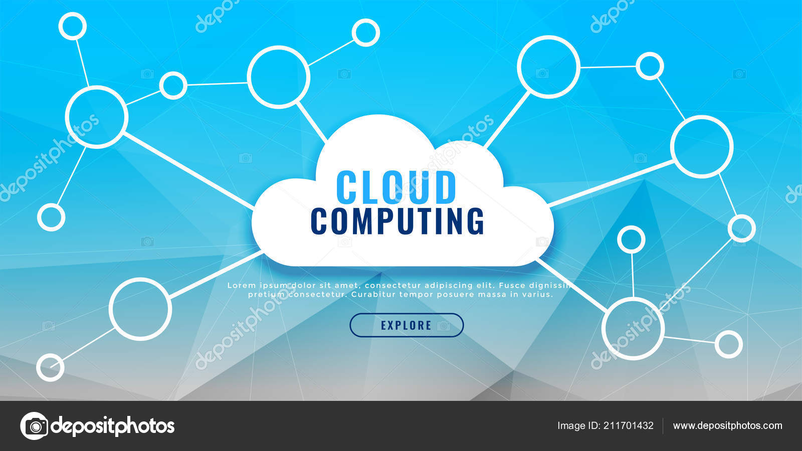 Cloud Computing Banner Design Concept Stock Vector Image by ©StarLine ...