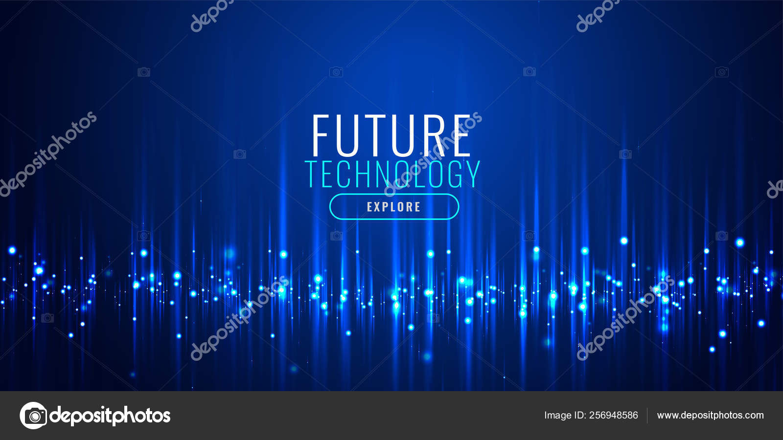 Futuristic technology particles banner design Stock Vector Image by ...