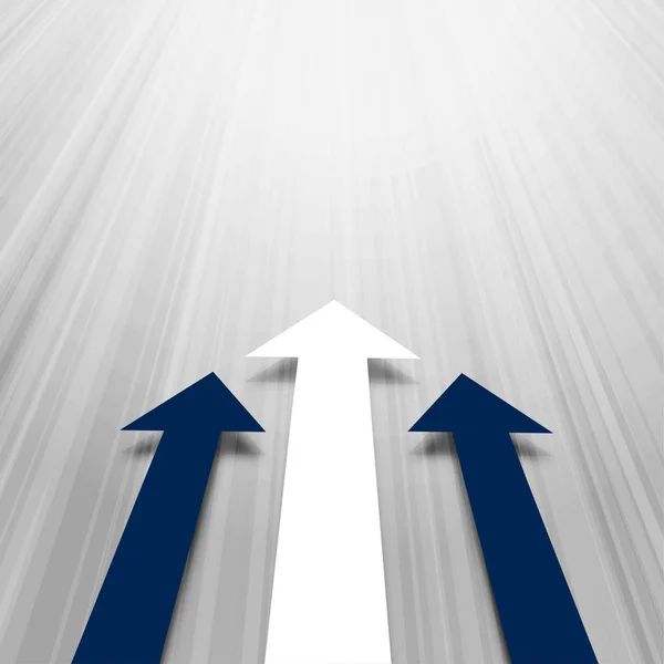 Three red arrows going up - success concept illustration — Stock Photo ...