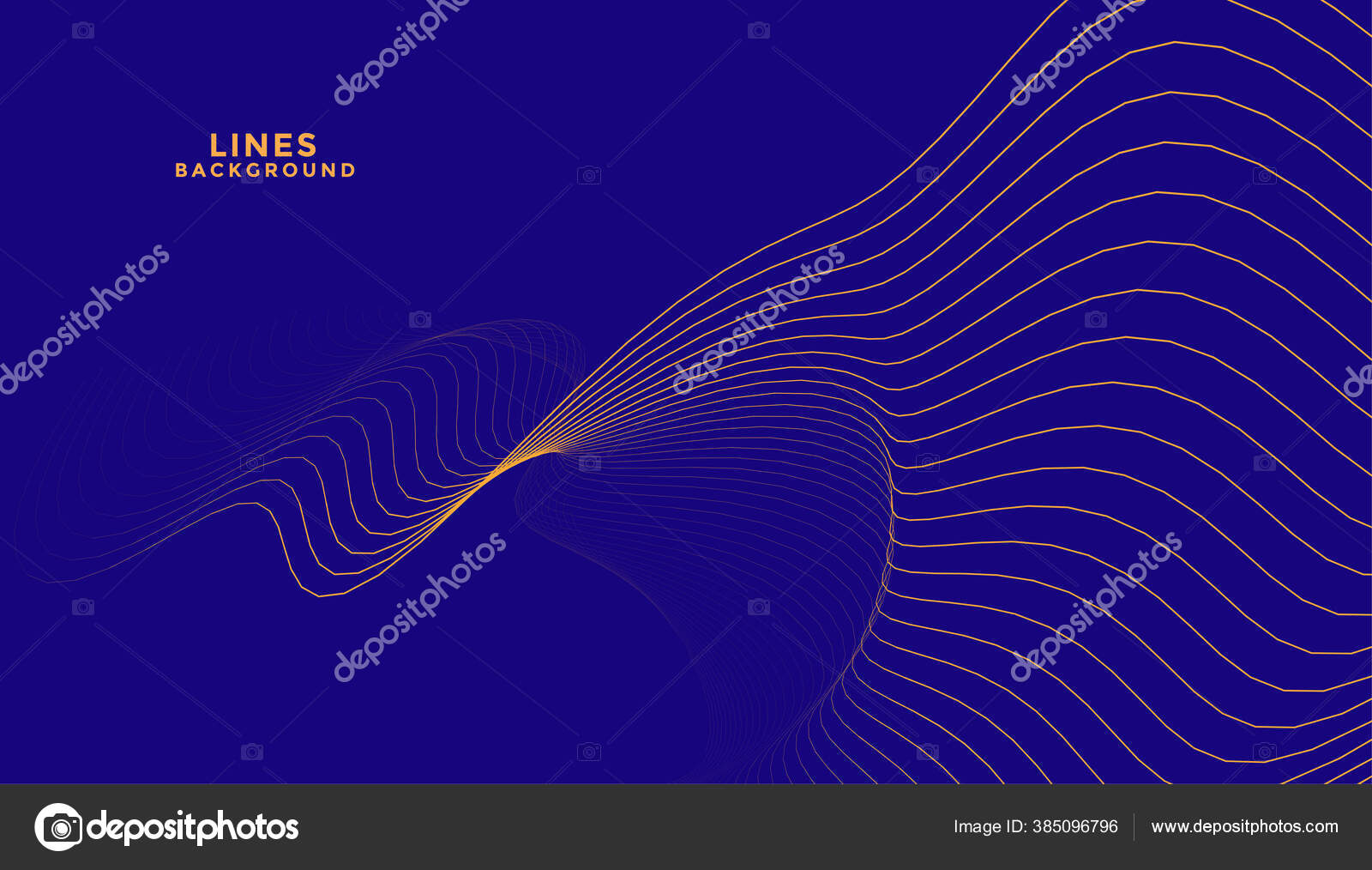 Blue Background Abstract Yellow Lines Design Stock Vector by ©StarLine ...