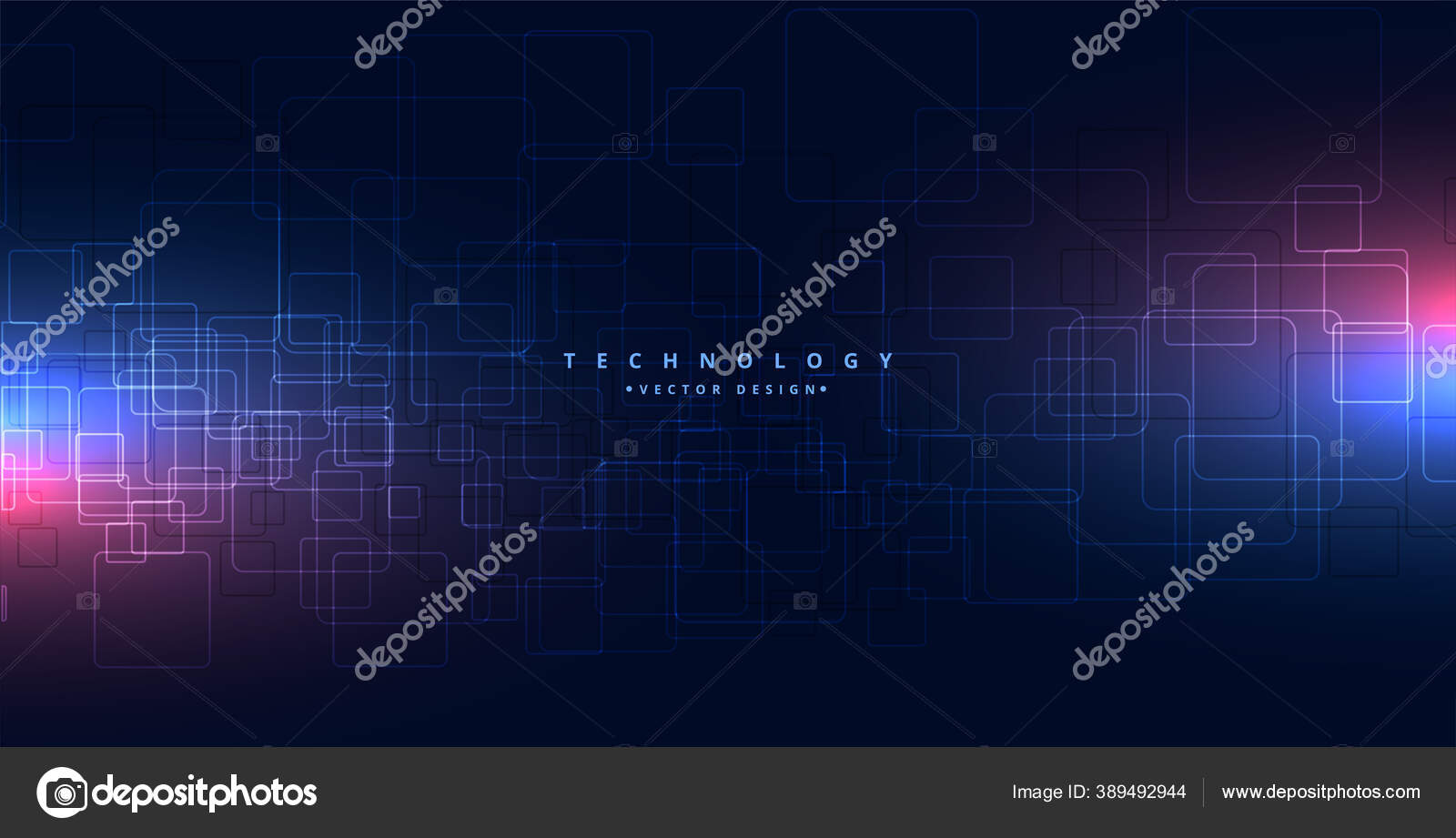 Abstract Technology Background Glowing Lights Design Stock Vector Image ...
