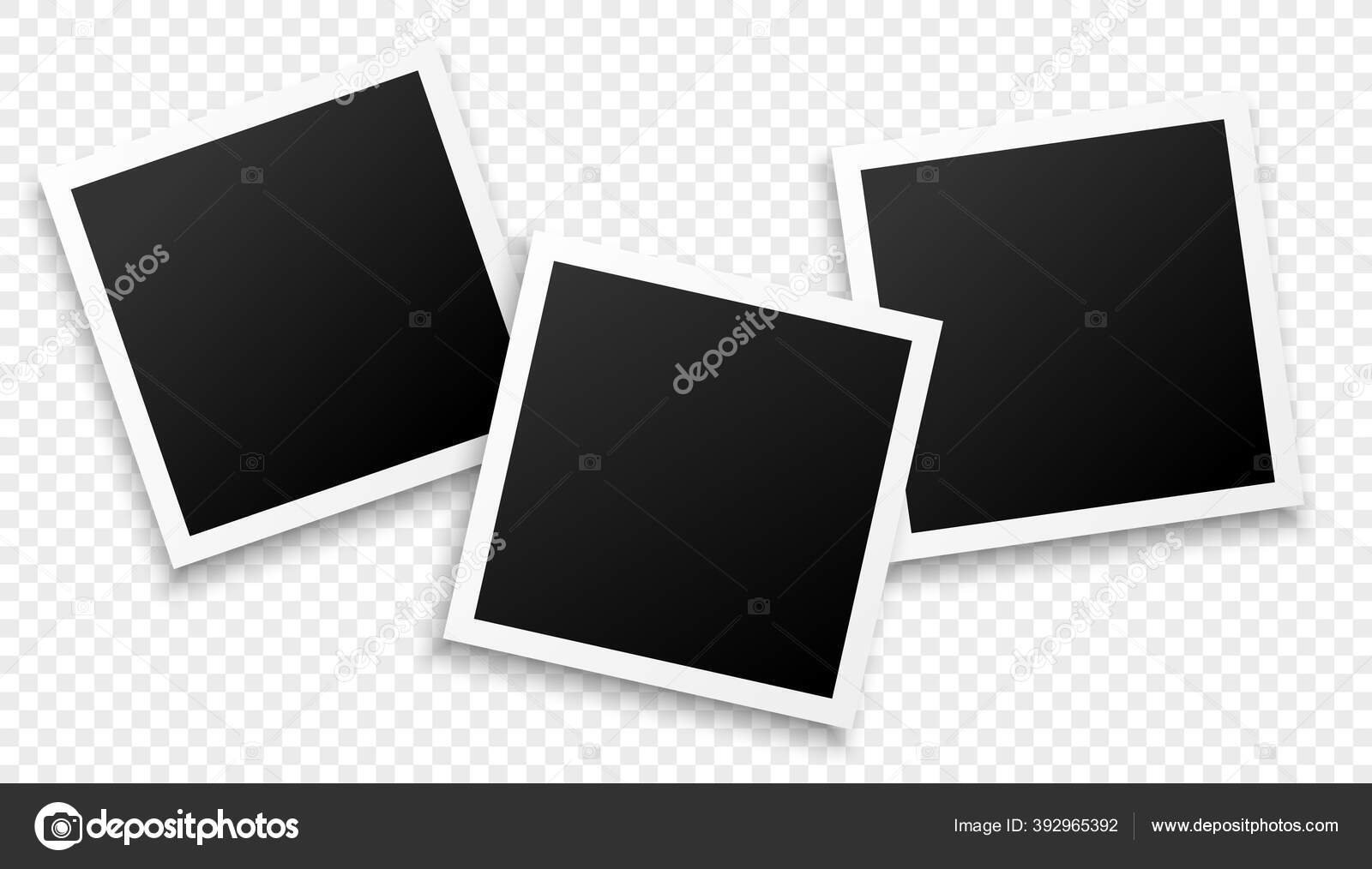 Three Photo Frames Transparent Background Design Stock Vector Image by ...