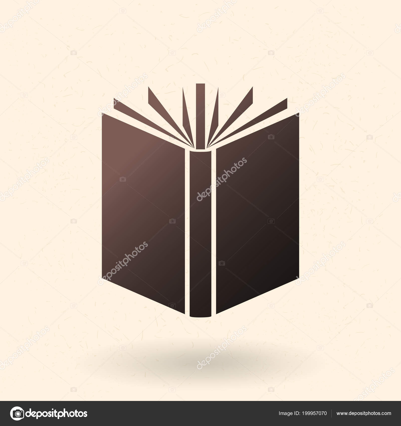 Open Book Vector Silhouette