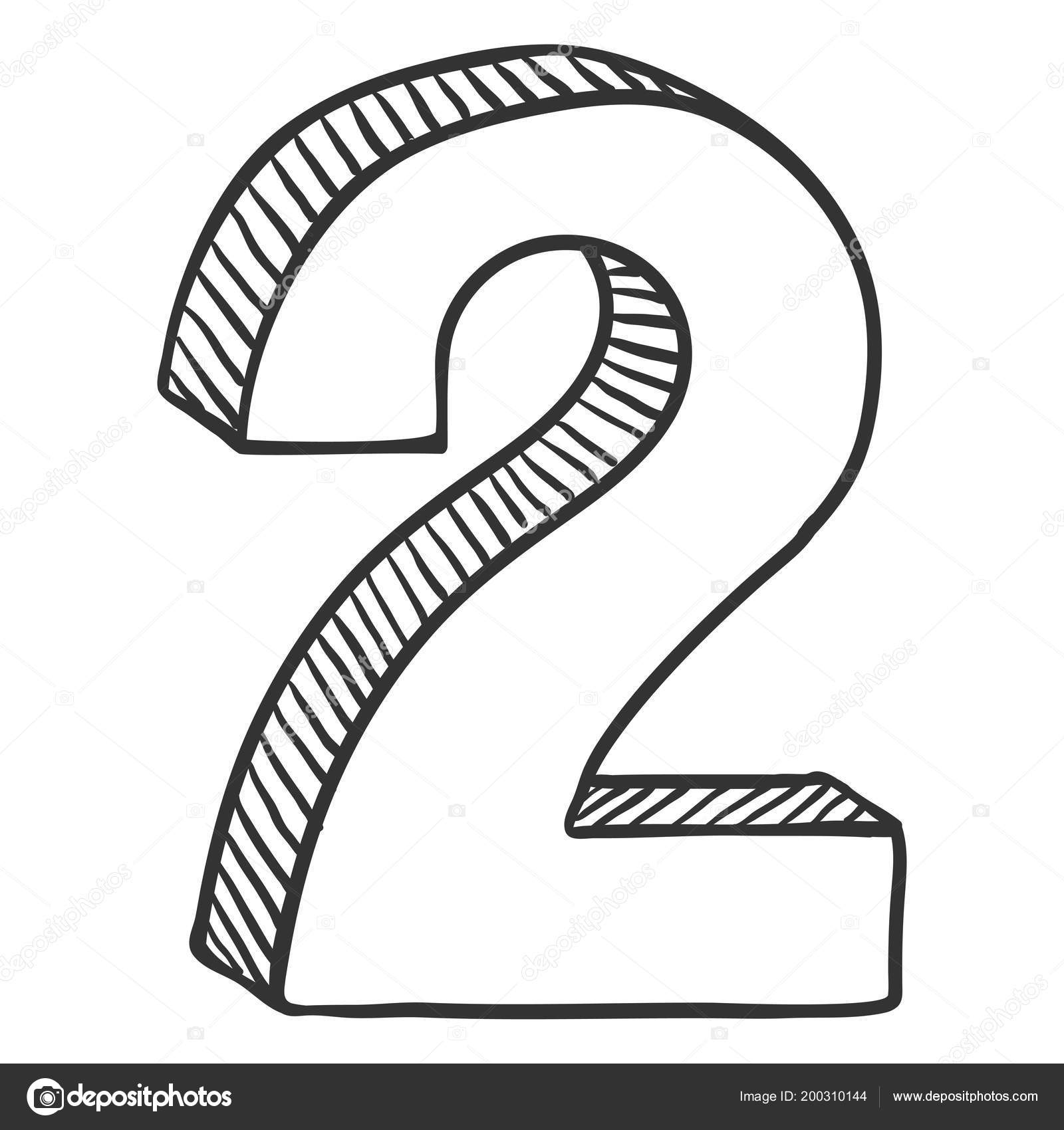 Nummer Zwei Umriss Free Vectors | Set Of 2 Outline Number Icons