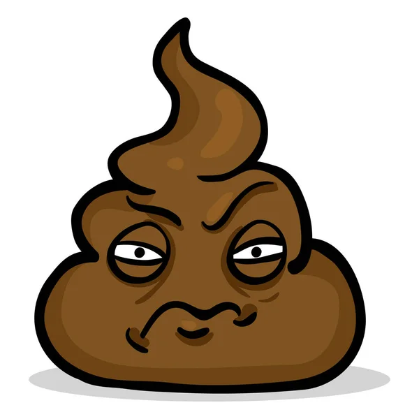 Vector Cartoon Dark Brown Poop Comics Style Drawn Piece Shit Stock ...