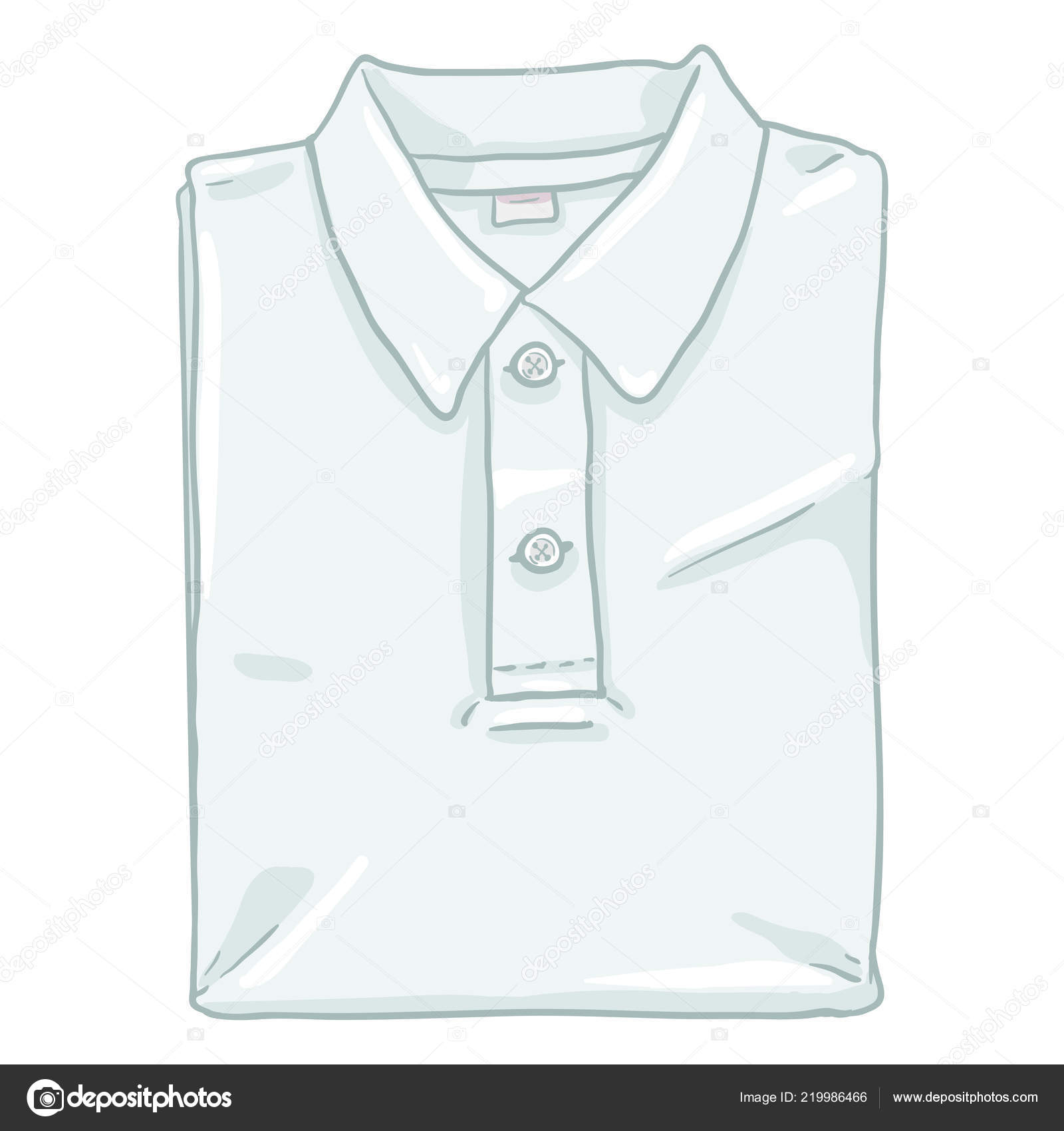 Ilustración Dibujos Animados Vectorial Polo Blanco Plegado, 41% OFF