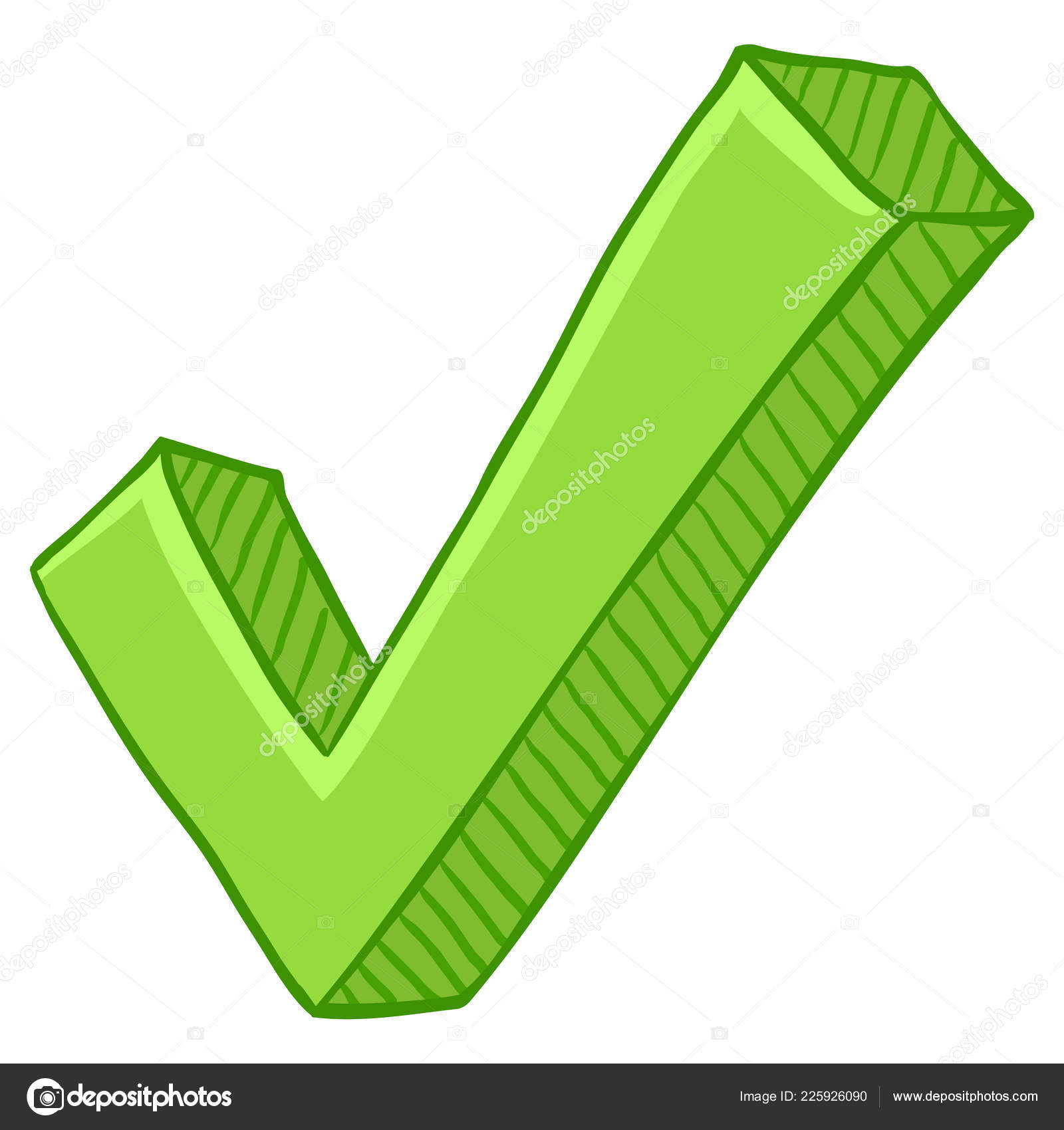 Cartoon Light Green Symbol Isolated White Background Stock Vector Image ...