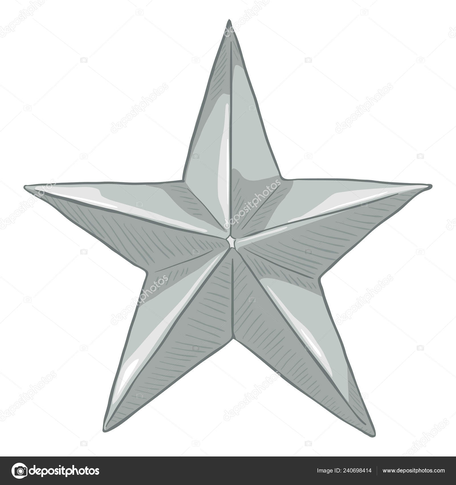 Vector Cartoon Silver Star Stock Vector Image by ©nikiteev #240698414