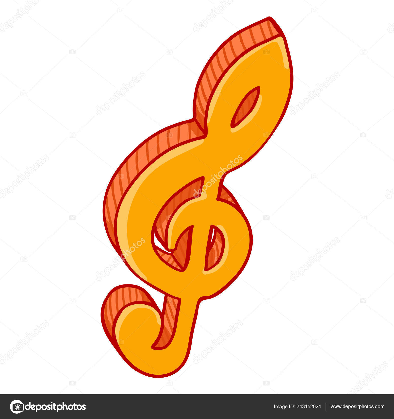 White Cartoon Music Symbols