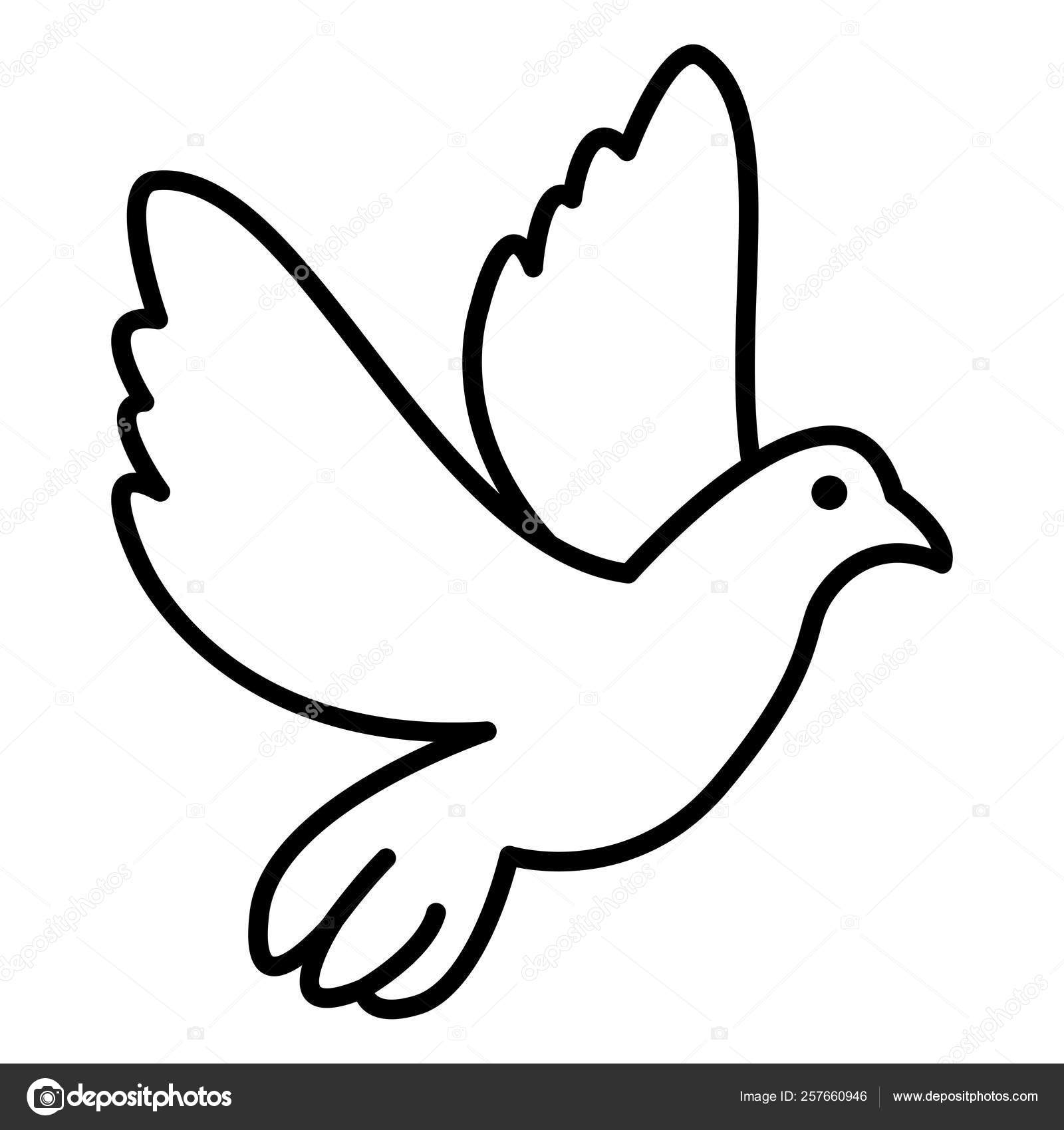 Esquema Vectorial Flying Pigeon Icon Vector de stock #257660946 de ...