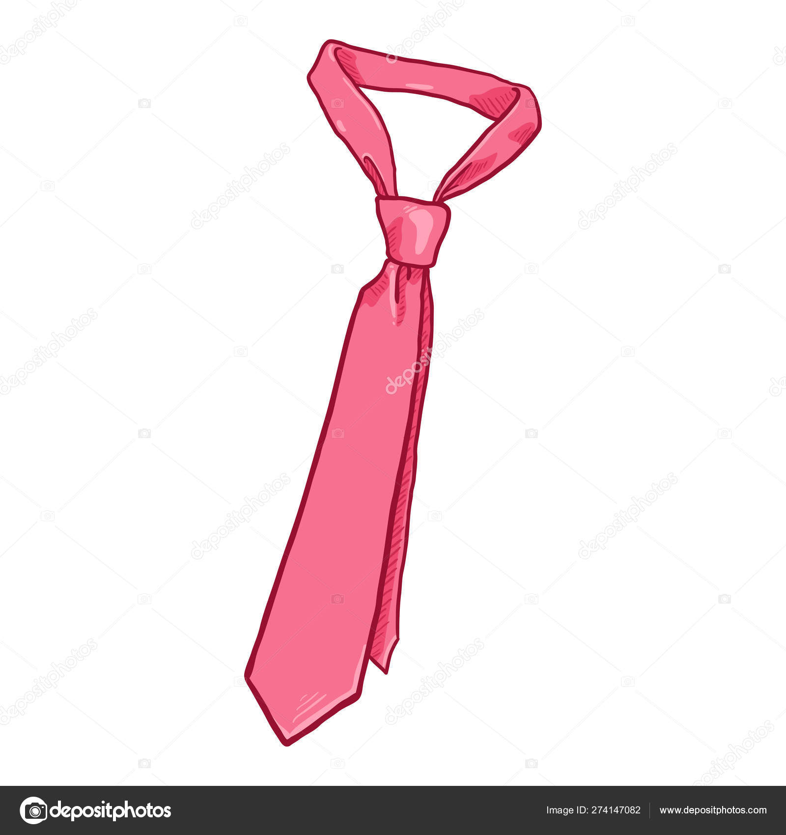 Vector de dibujos animados rosa clásico corbata Vector de stock por ...