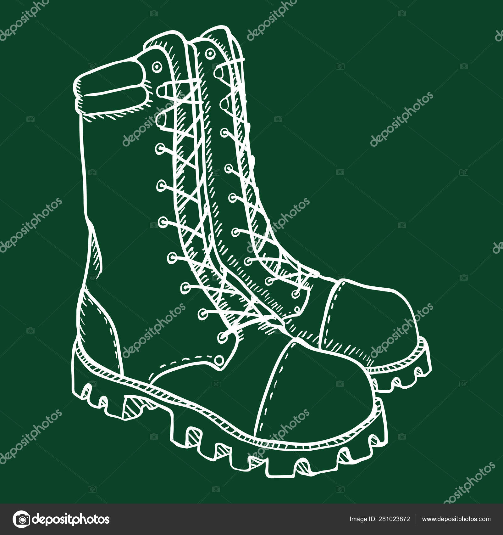 Army Combat Boots Cartoon