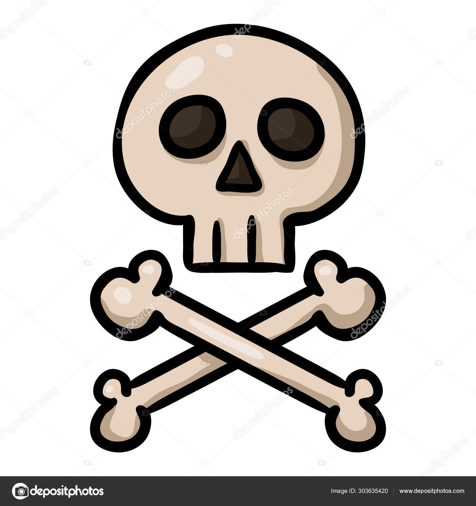 Cartoon Skull And Crossbones