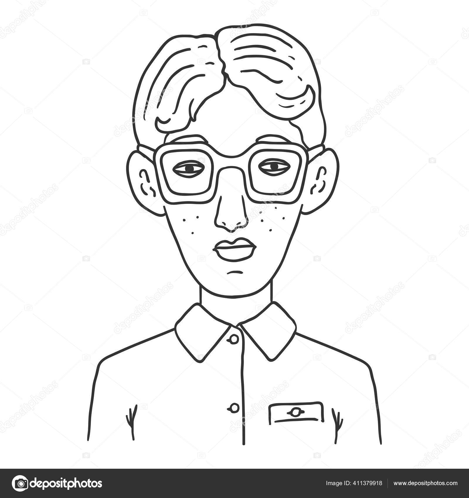 Nerd Glasses Drawing