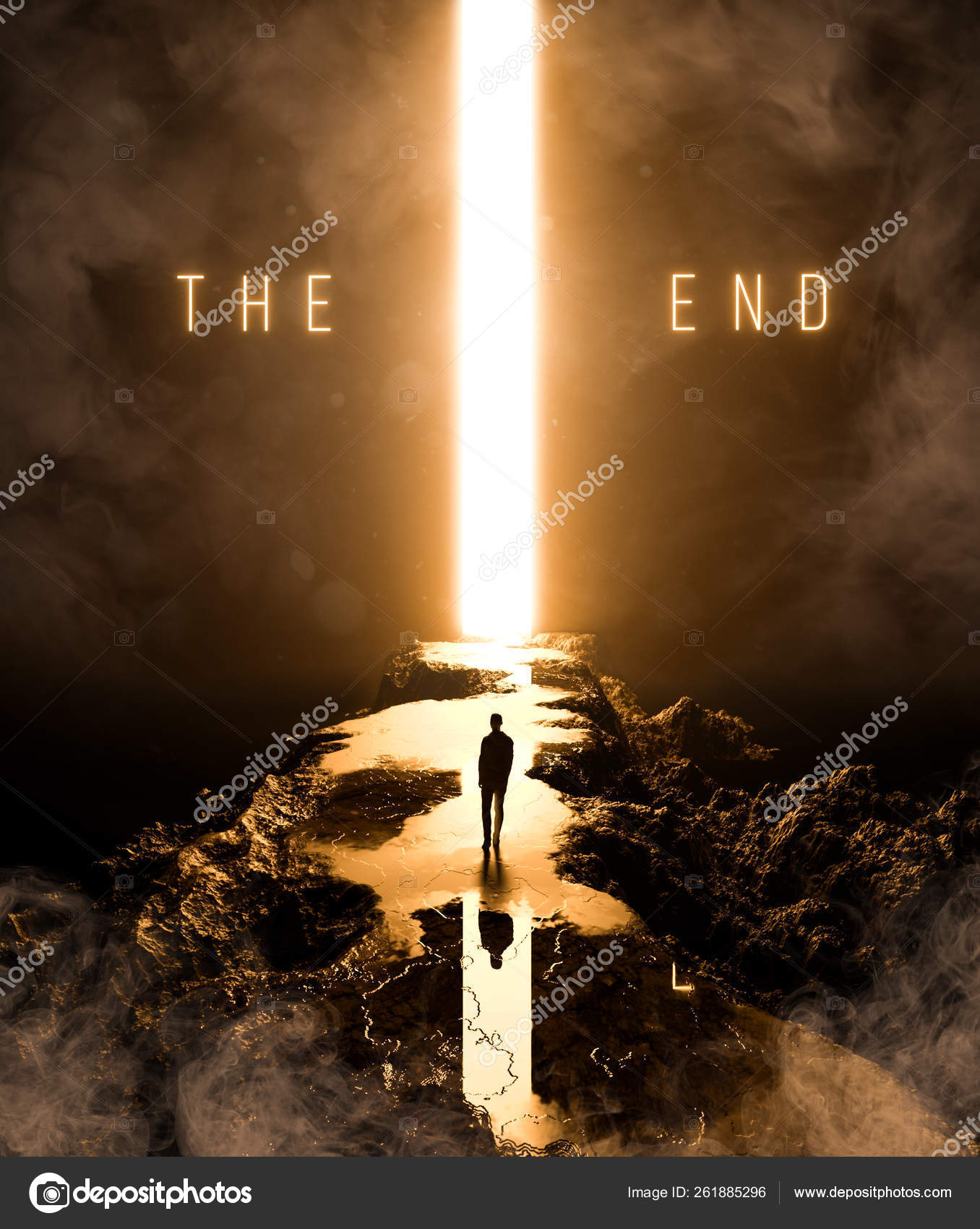 Futuristic Sci Landscape Post Apocalyptic Planet Rendering — Stock ...