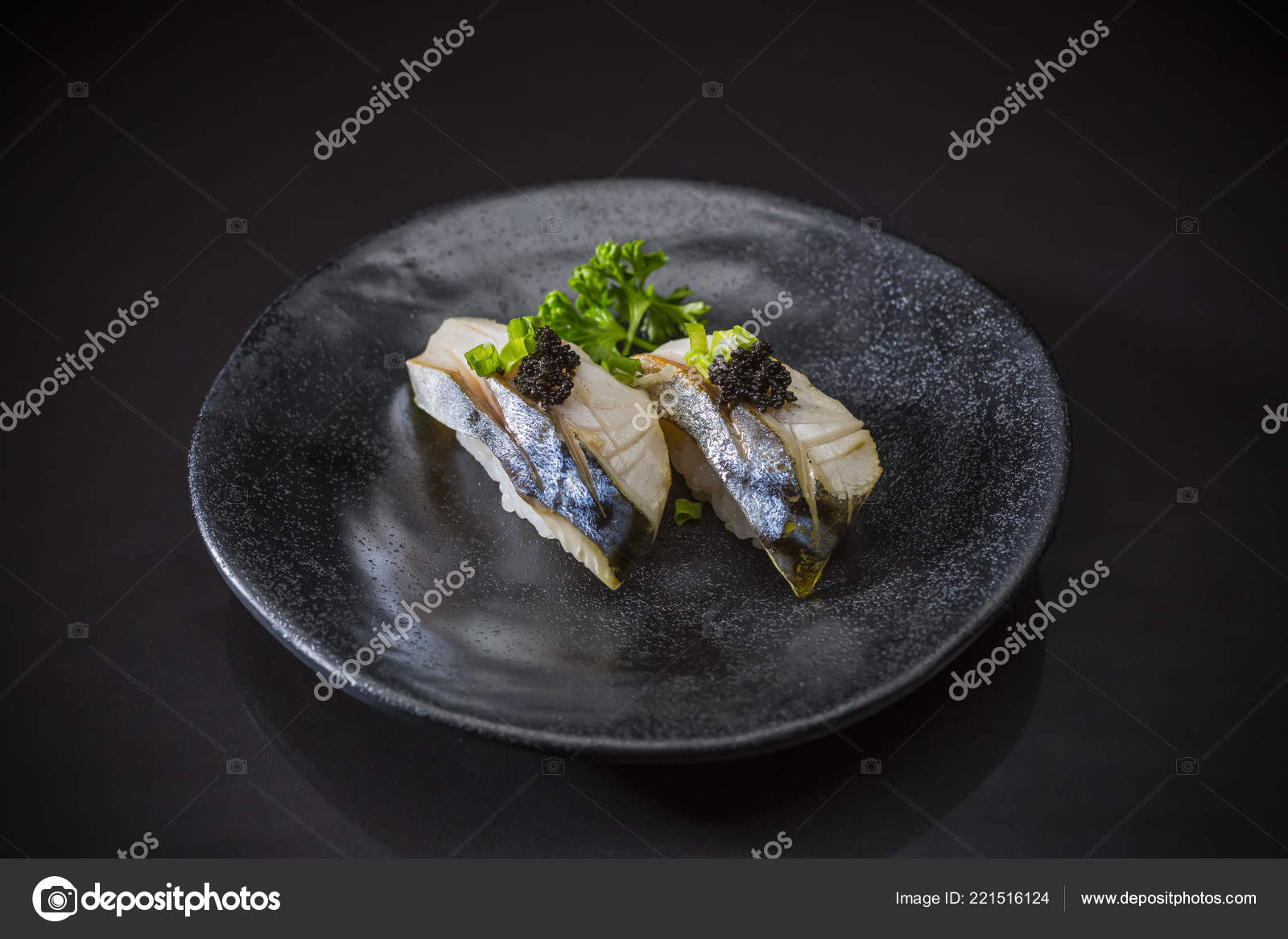 Saba Bouzushi Nigiri Sushi Saba Served Traditional Japanese Food ...