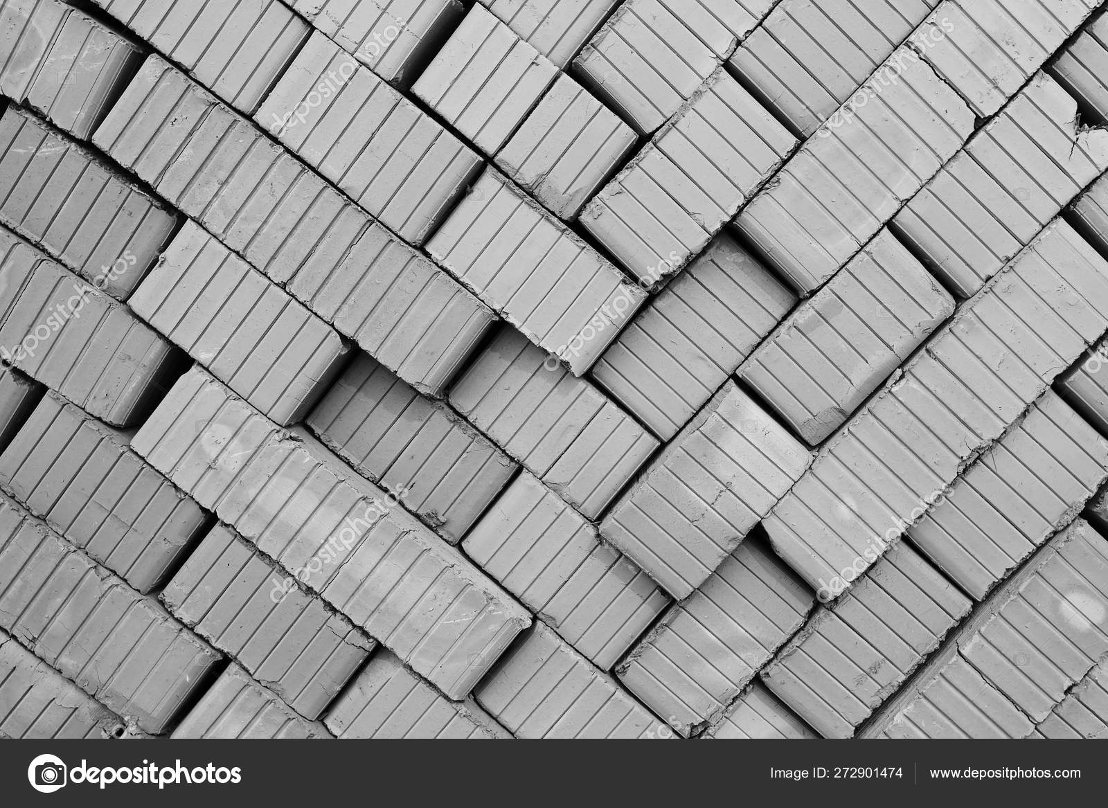 Black White Texture Background Stack Red Bricks — Stock Photo ...