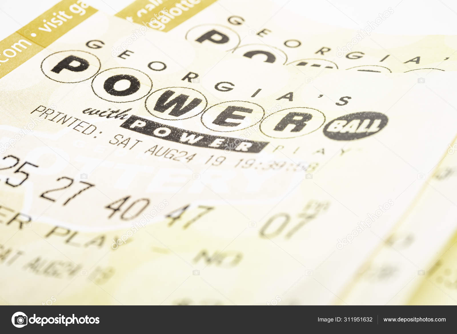 A Stack Of Powerball Lottery Tickets — Stock Editorial Photo ...