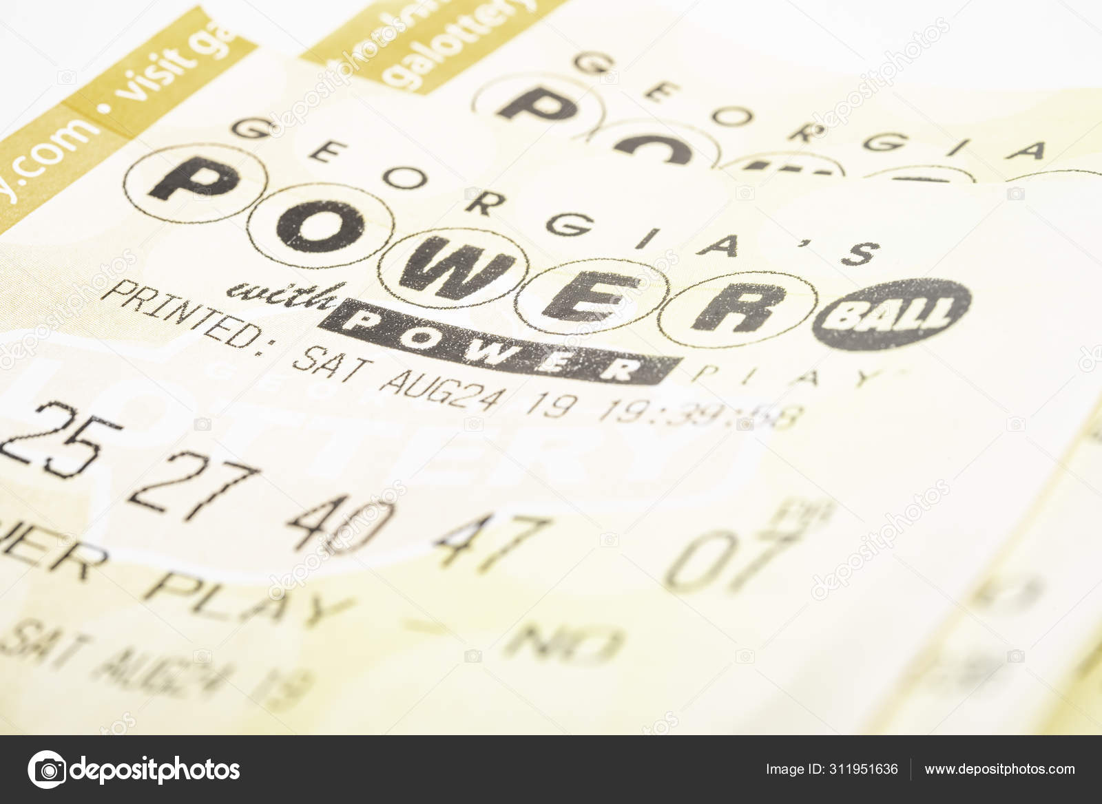 A Stack Of Powerball Lottery Tickets — Stock Editorial Photo ...
