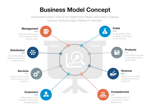 Infographic Business Model Visualization Template Colorful Pie Chart ... Infographic Business Model Visualization Template Colorful Pie Chart ...