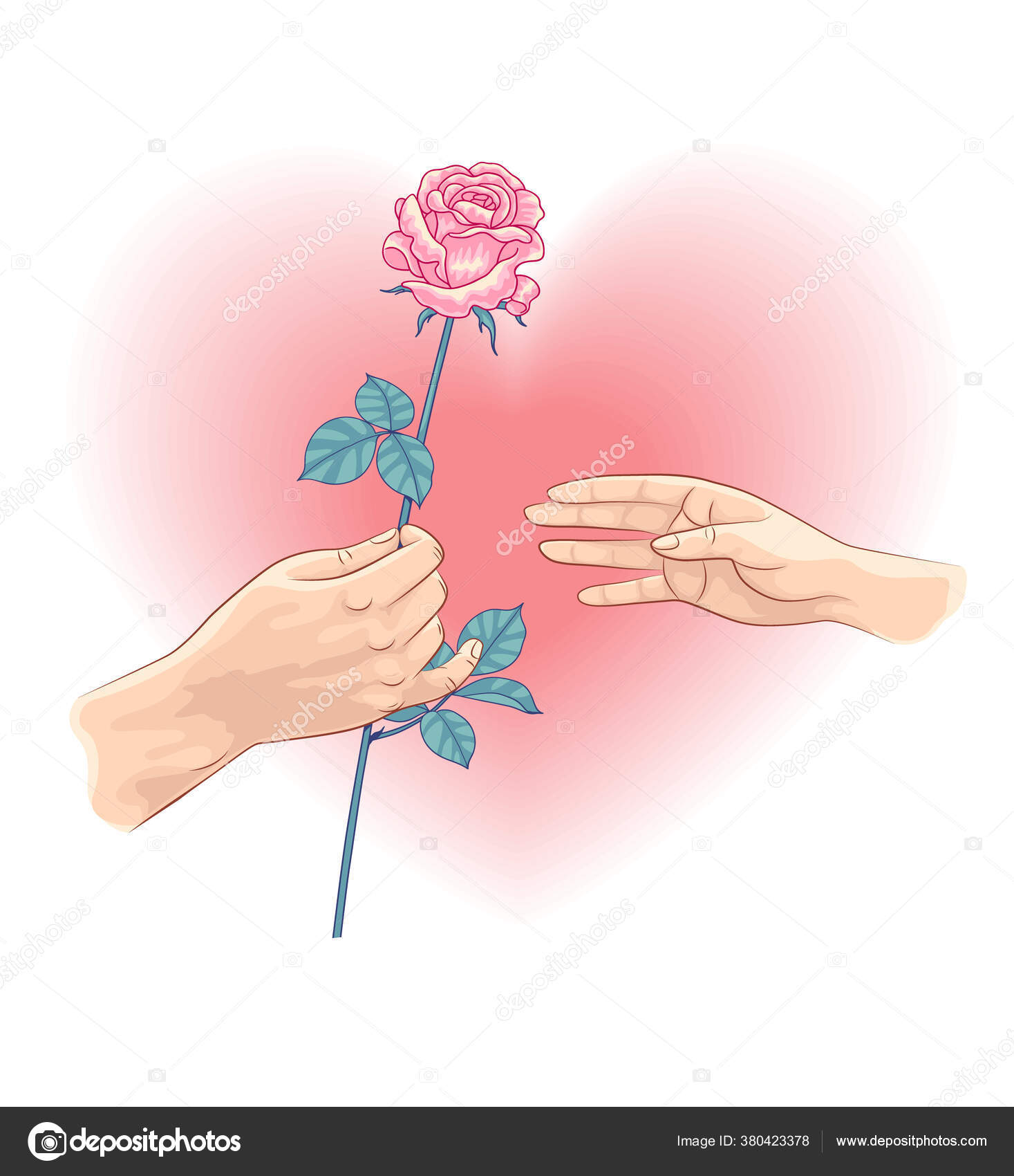 Female Hand Holding Flower